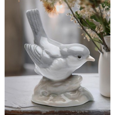 Uniquewise Modern Accent Table Decor Ceramic Gold Bird Figurine Statue ...