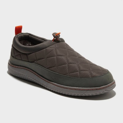 Dluxe By Dearfoams Men's Corey All Day Slide Slippers - Charcoal Gray ...