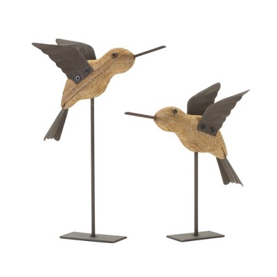 Melrose Metal Cut Out Bird Figurine (set Of 2) : Target