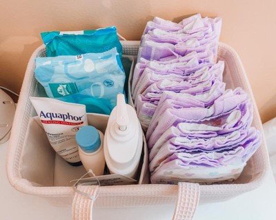 Waffle Weave Rectangular Diaper Caddy With Handles - Cloud Island™ : Target