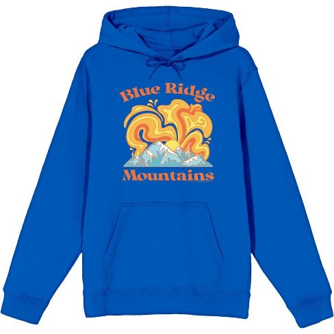 Adventure Society Blue Ridge Mountains Adult Blue Long Sleeve Hoodie ...