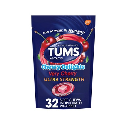 Tums Ultra Delight Chewy Antacids - Very Cherry - 32ct : Target