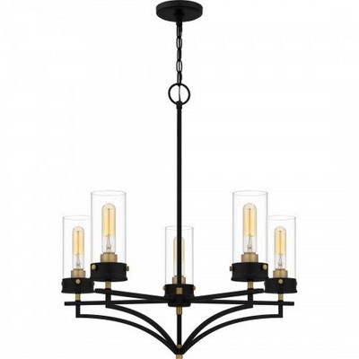 Quoizel Lighting Hillside 5 - Light Chandelier In Matte Black : Target