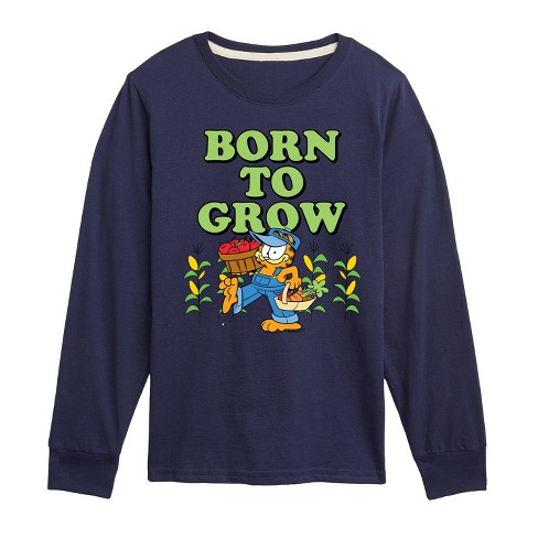 Garfield Born To Grow Long Sleeve Graphic T-shirt - Navy - 3t : Target