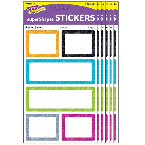 Trend Color Harmony Painted Labels Supershapes Stickers - Large, 24 Per ...
