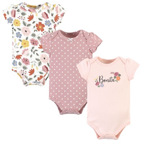 Hudson Baby Infant Girl Cotton Bodysuits, Bonita, Preemie : Target