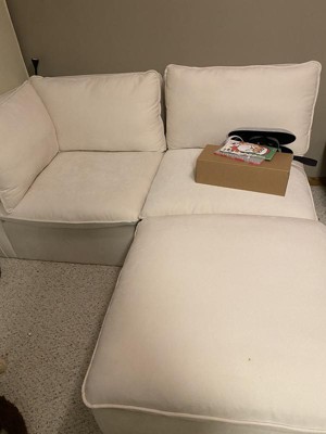 Haven Modular French Seam Corner Sofa: Upholstered Wood Frame, 1-piece ...