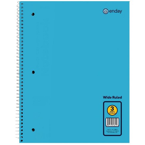 W/r 120 Ct. 3-subject Spiral Notebook, Blue : Target