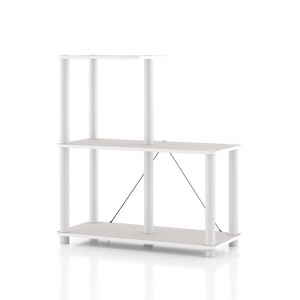 24/7 Shop At Home Silkpath 5 Shelf Modular Bookcase with Support Rods 3 ...