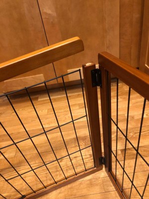 Carlson 3 Panel Freestanding Wood Cat And Dog Gate With Small Door : Target