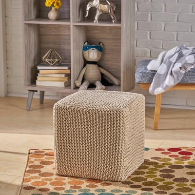 Tessie Knitted Foot Stool - Christopher Knight Home : Target