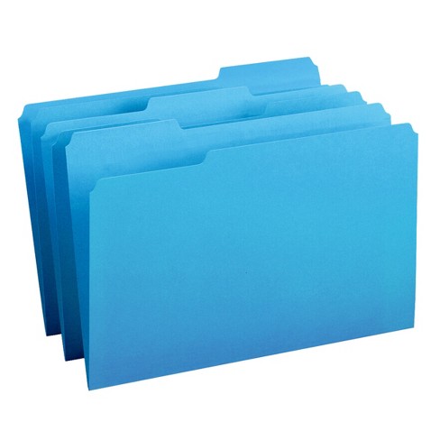 Smead File Folder, 1/3-cut Tab, Legal Size, Blue, 100 Per Box (17043 ...