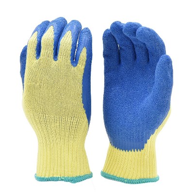 G & F Products Latex Coated Cut Protection Kevlar Gloves Large A3 Cut ...
