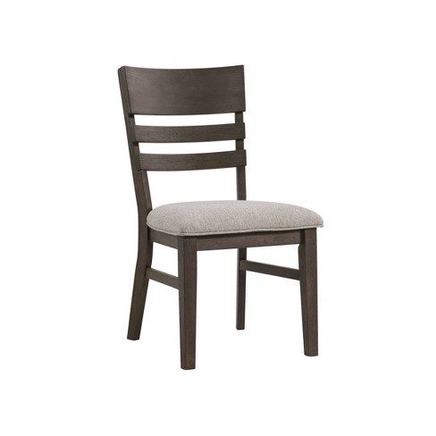 Set Of 2 Hearst Panel Back Upholstered Side Chairs Reclaimed Chevron ...