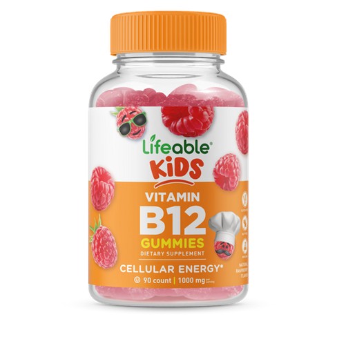 Lifeable Vitamin B12 For Kids, For Cellular Energy, Vegan, 90 Gummies ...