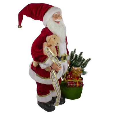 Northlight 2' Standing Santa Christmas Figure With Presents And A ...