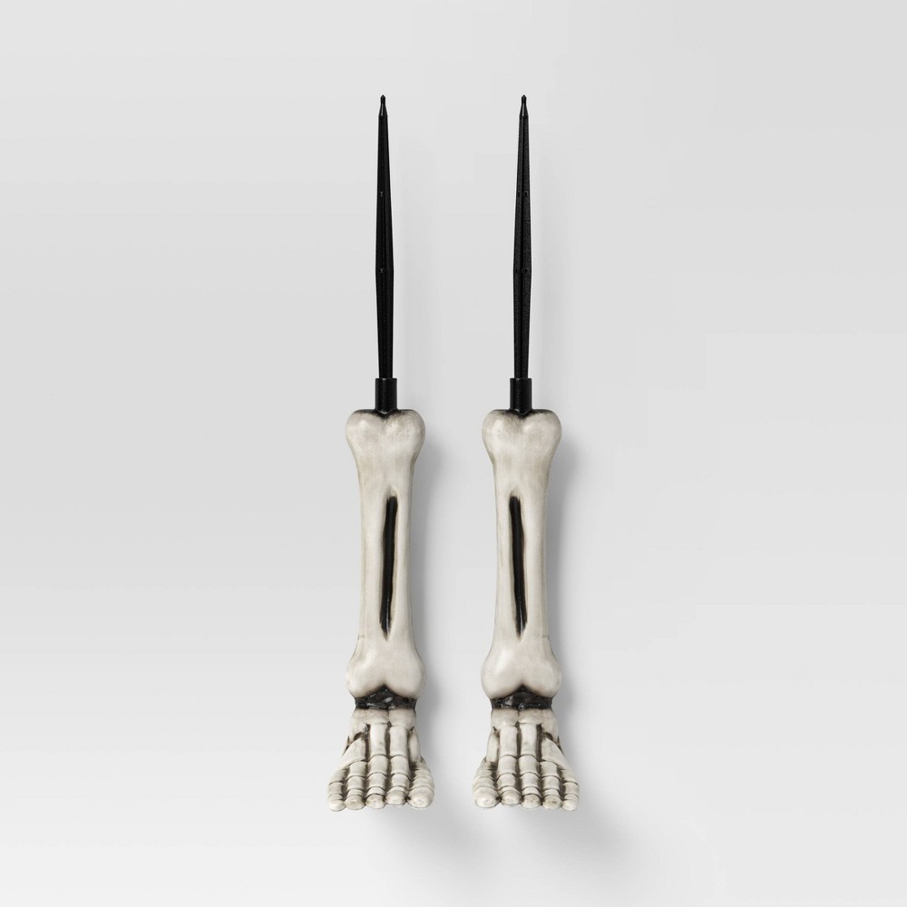 2pk Skeleton Feet Halloween Decorative Yard Stakes - Hyde and EEK ...