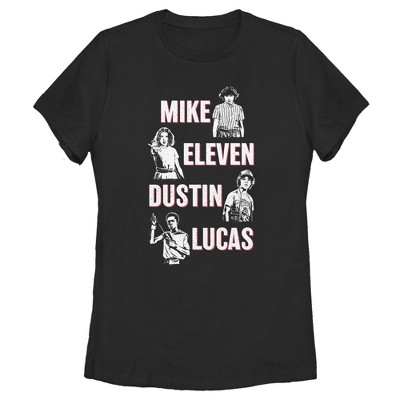 Women's Stranger Things Mike Eleven Dustin Lucas T-shirt : Target