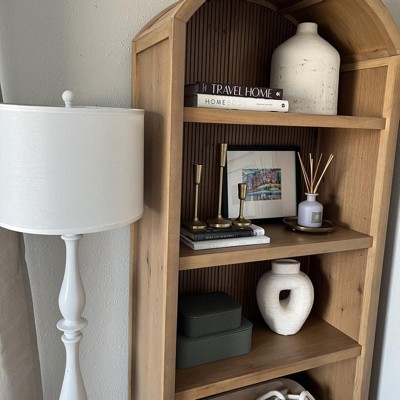 Grooved Wood Arch Bookcase - Black - Hearth & Hand™ With Magnolia: 5 ...