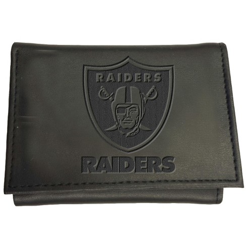 Evergreen Nfl Las Vegas Raiders Black Leather Trifold Wallet Officially ...