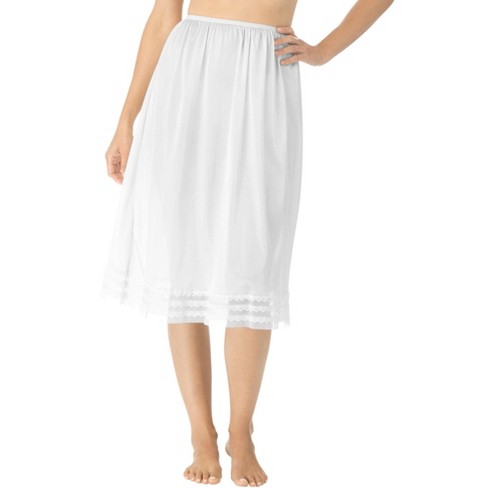 Comfort Choice Women's Plus Size Snip-to-fit Half Slip - 18/20, White ...