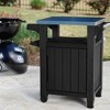 Keter Unity Portable 40 Gal Outdoor Table And Storage Cabinet W ...