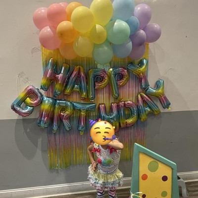 16ct Happy Birthday Pastel Rainbow Balloons - Spritz™ : Target