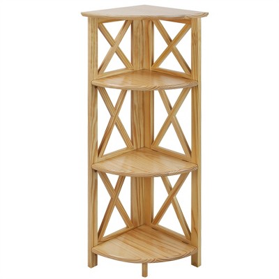 Montego 4-shelf Corner Folding Bookcase-natural : Target