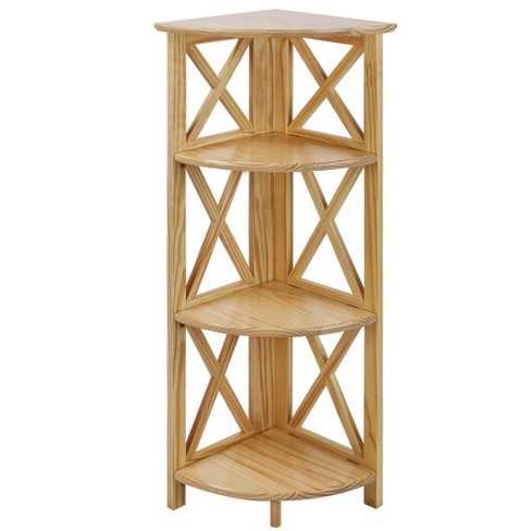 Montego 4-shelf Corner Folding Bookcase-natural : Target