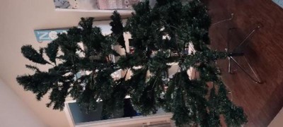 Costway 8ft Pre-lit Hinged Christmas Tree With Remote Control & 9 ...