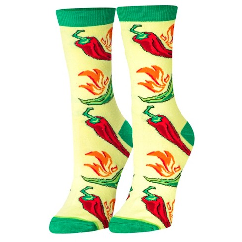 Crazy Socks, Hot Peppers, Funny Novelty Socks, Adult, Medium : Target