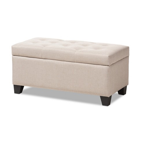Michaela Modern And Contemporary Fabric Upholstered Storage Ottoman ...