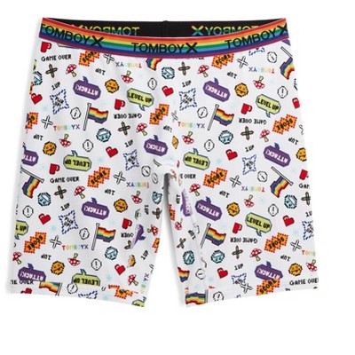 Tomboyx Adult 9" Inseam Boxer Briefs Underwear, Cotton Stretch ...