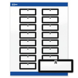 Avery® Glossy 1" x 2-5/8" Labels, Silver & Black Seal, 160ct : Target