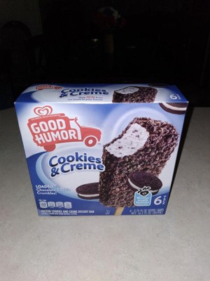 Good Humor Cookies & Crème Frozen Dessert Bars - 16.5oz/6ct : Target