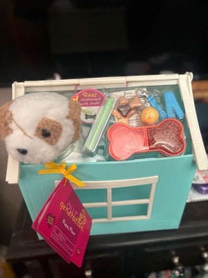 Our Generation Puppy Place Pet Dog Plush & Dog House Accessory Set For ...