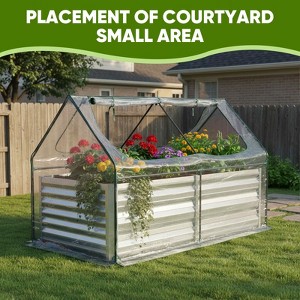 MAYEERTY Garden Greenhouse Transparent, Waterproof UV Shield with 2 ...