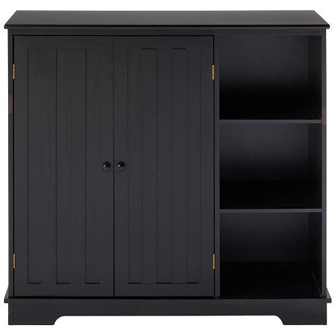 The Lakeside Collection Beadboard Wooden Storage Cabinets - Black : Target
