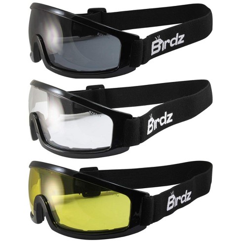 3 Pairs Of Birdz Eyewear Robin Safety Goggles With Clear, Smoke, Yellow ...