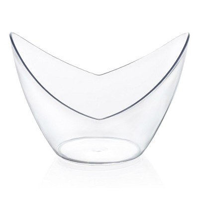 Smarty Had A Party 4 Oz. Clear Oval Plastic Mini Cup With Lid And Spoon ...