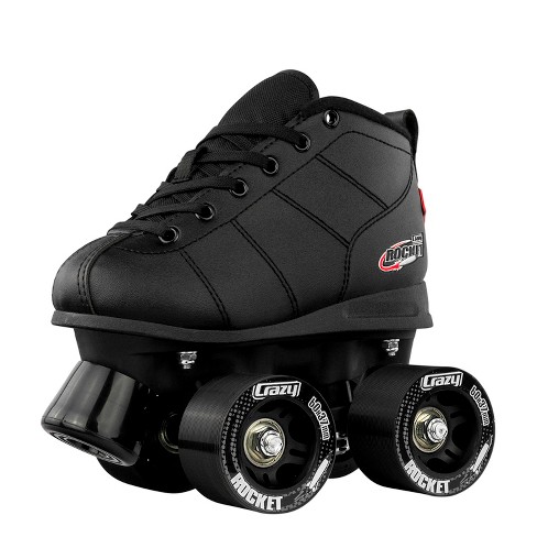 Crazy Skates Black Rocket Roller Skates For Girls - Great Beginner Kids ...