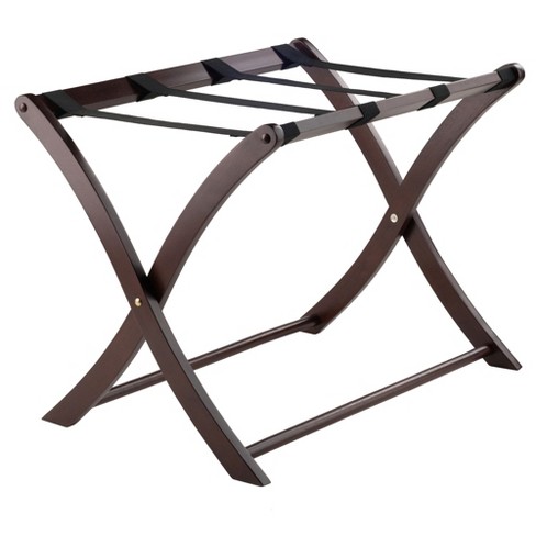 Scarlett Luggage Rack Cappuccino - Winsome: Solid Wood, Foldable, No ...