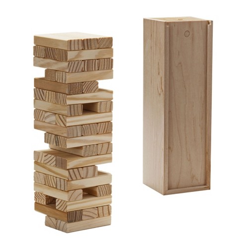 We Games Wood Blocks Stacking Tower Game With Wood Box, 12 In. Made In ...