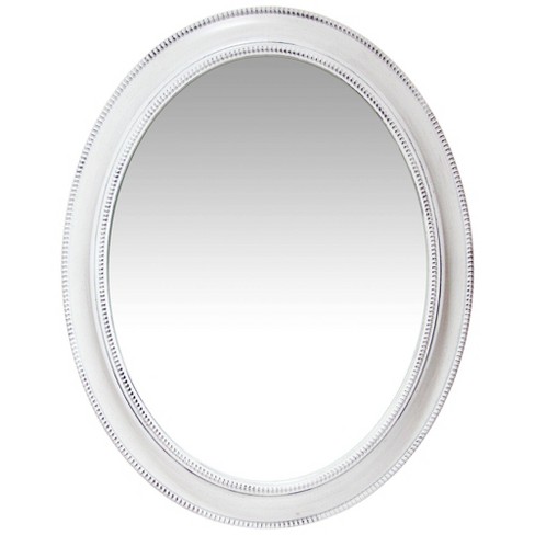 30" Sonore Antique Oval Wall Mirror White - Infinity Instruments ...
