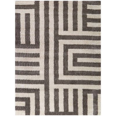 7'10"x10' Henri Contemporary Geometric Rug Black- Balta Rugs: Indoor ...