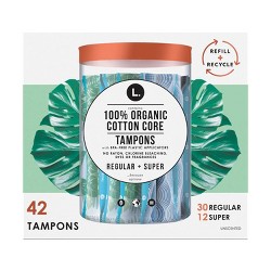 L . Organic Cotton Full Size Multipack Tampons - Light/regular - 30ct ...