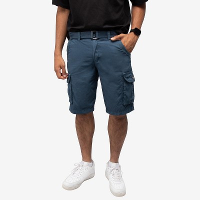 X Ray Men’s Belted 18 Inch Below Knee Long Cargo Shorts In Royal Blue ...