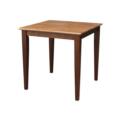 Solid Wood Top Dining Table With Shaker Legs Cinnamon/brown ...