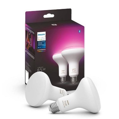 Philips Hue 2pk Br30 Color Led Smart Bluetooth Lights And Bridge ...