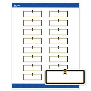 Avery® Matte 1" x 2-5/8" Labels, Gold & Black Seal, 320ct : Target